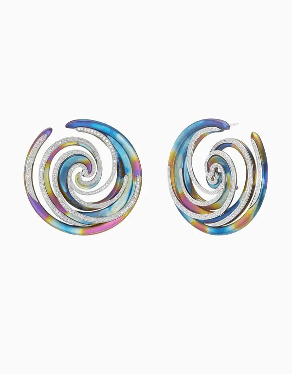 EMILY P. WHEELER Tie-dye Spiral Earrings - One-color