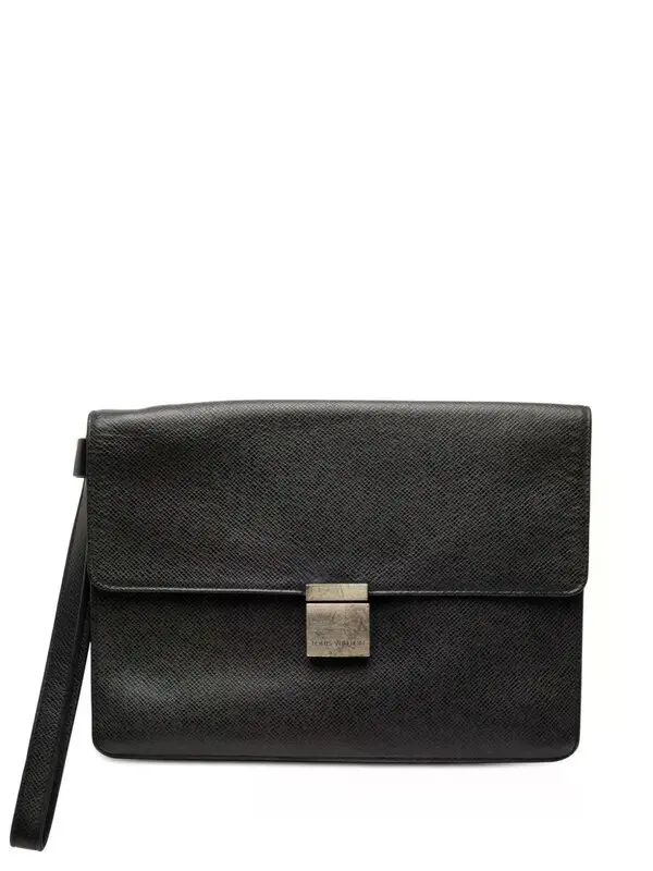 LOUIS VUITTON 2002 Taiga Selenga Clutch - Black