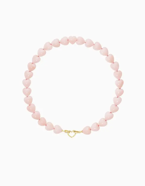 EMILY P. WHEELER Oversized Heart Beads Necklace - Pink