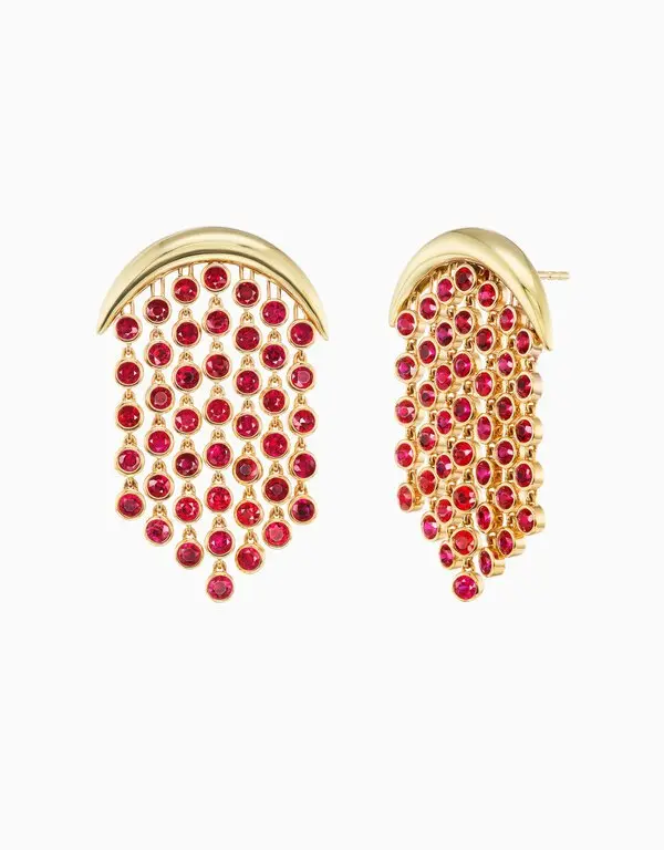 EMILY P. WHEELER Ruby Fringe Earrings - White