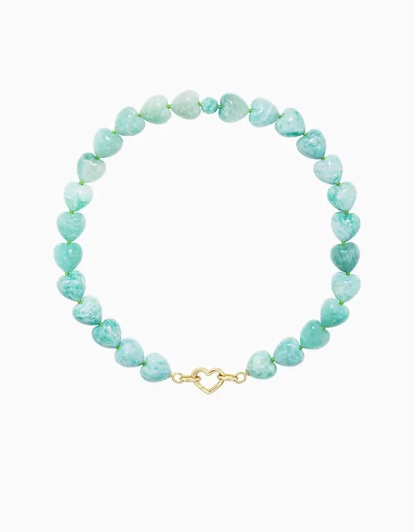 EMILY P. WHEELER Oversized Heart Beads Necklace - Green