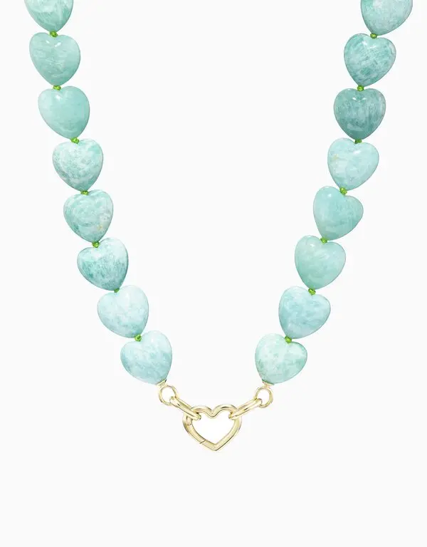 EMILY P. WHEELER Oversized Heart Beads Necklace - Green