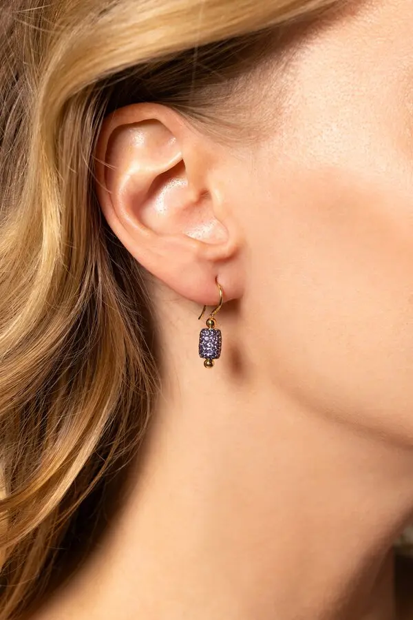 EMILY P. WHEELER Barrel Drop Earrings - Purple