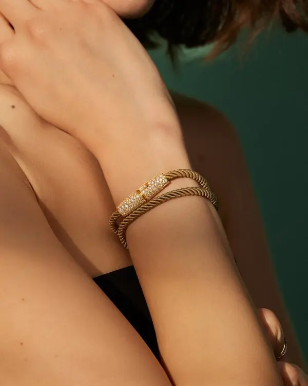 EMILY P. WHEELER Silk Wrap Bracelet - White