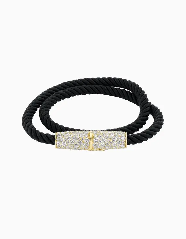 EMILY P. WHEELER Silk Wrap Bracelet - Black