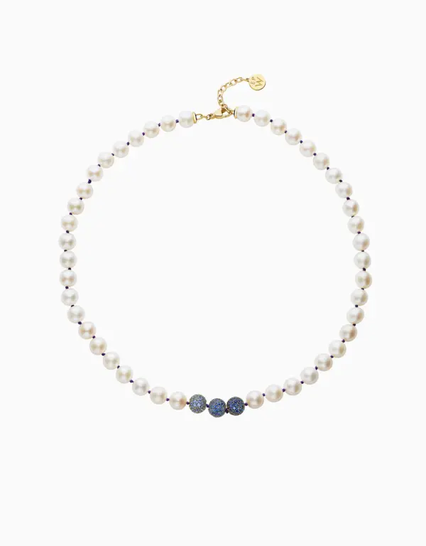 EMILY P. WHEELER Pearl And Sapphire Layered Necklace - White