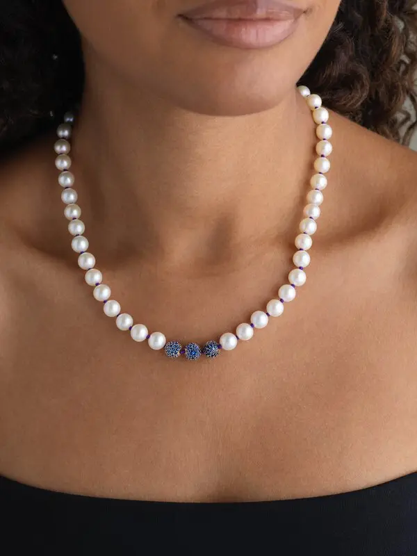 EMILY P. WHEELER Pearl And Sapphire Layered Necklace - White