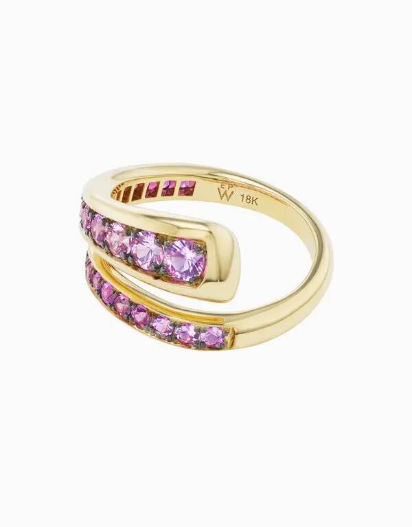 EMILY P. WHEELER Wrap Ring With Pink Sapphires