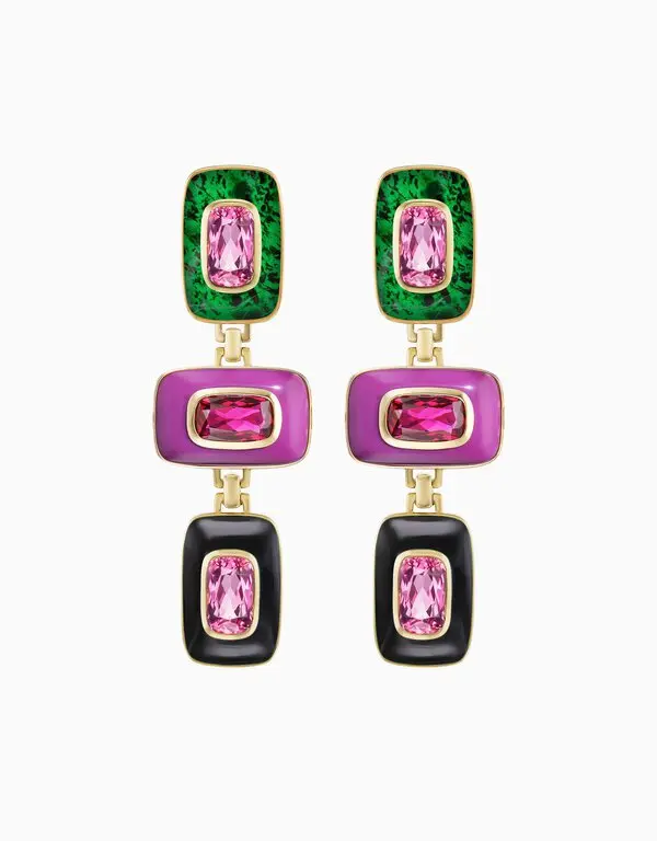 EMILY P. WHEELER Patchwork Dangle Earrings - Purple