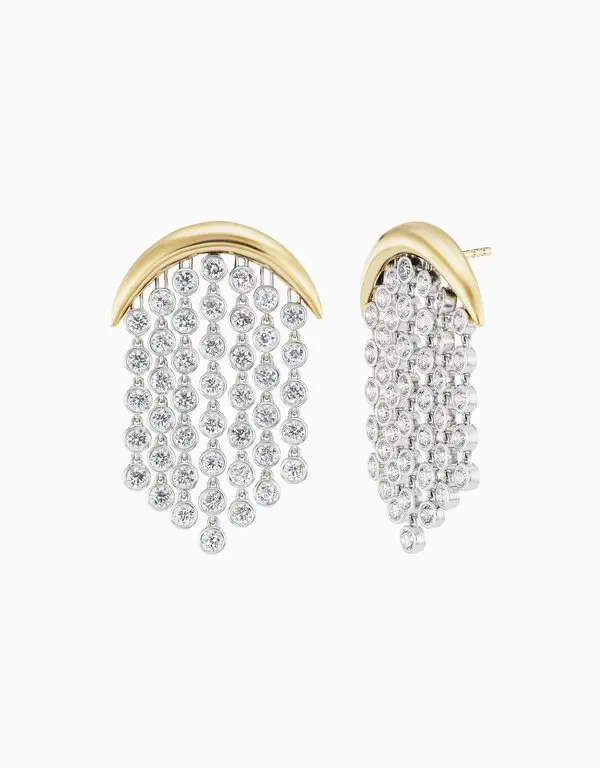 EMILY P. WHEELER Fringe Diamond Earrings - White