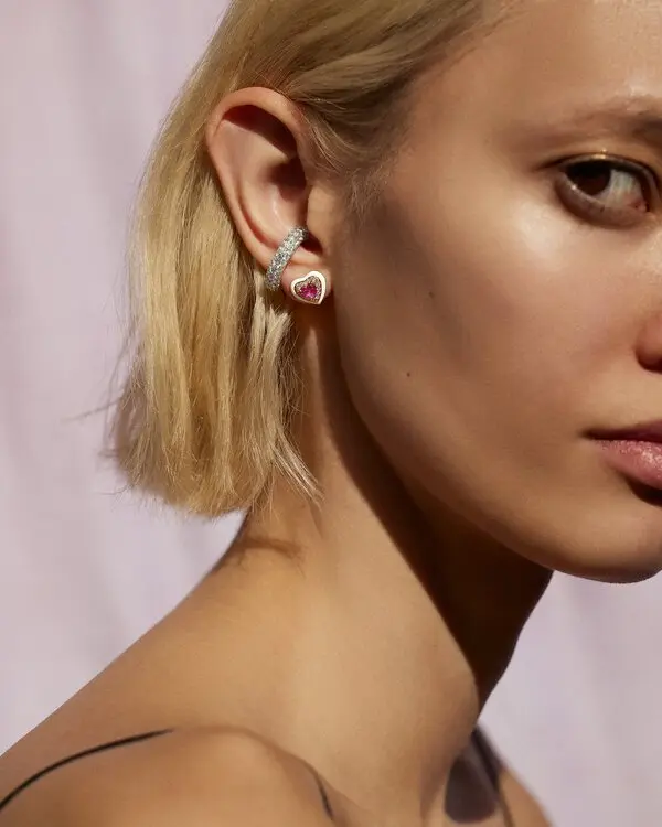 EMILY P. WHEELER Diamond Ear Cuff - White