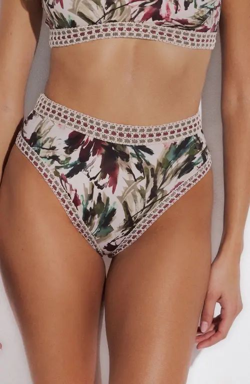 LIDA SWIMWEAR Daphne High-waisted Bikini Bottom - Botanical