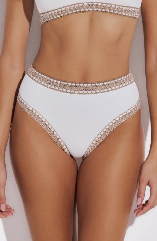 LIDA SWIMWEAR Zoe High-waisted Bikini Bottom - Ivory