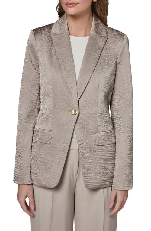 Donna Karan New York Textured One-button Blazer