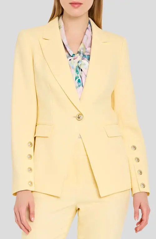 TAHARI ASL Single-button Blazer - Buttercup
