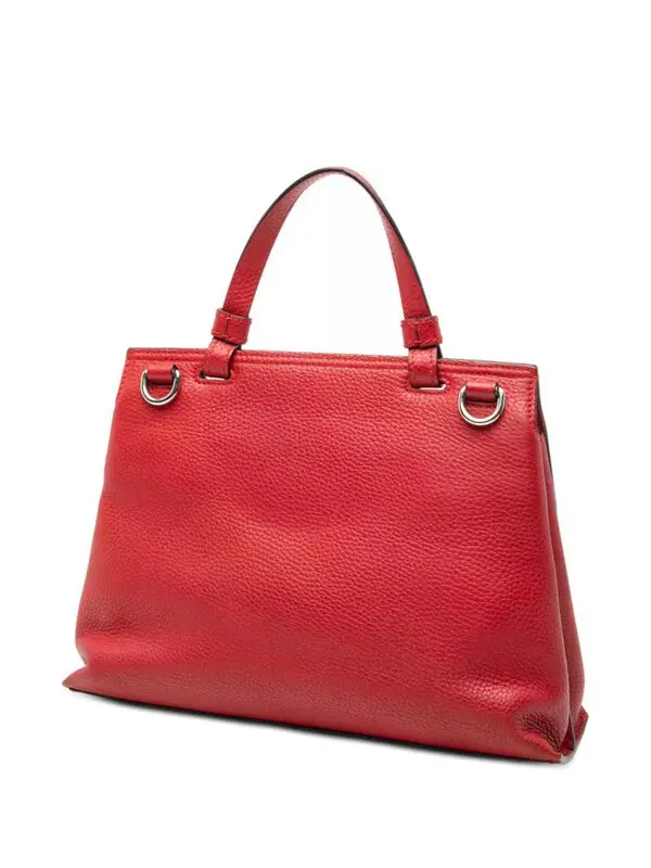 Gucci Leather Bamboo Daily Satchel - Red