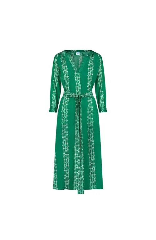 MER ST. BARTH Anouk Kaftan Jungle Seashells - Green