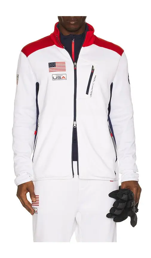 Polo Ralph Lauren Winter Olympics Zip Up Sweatshirt - Ceramic White Multi