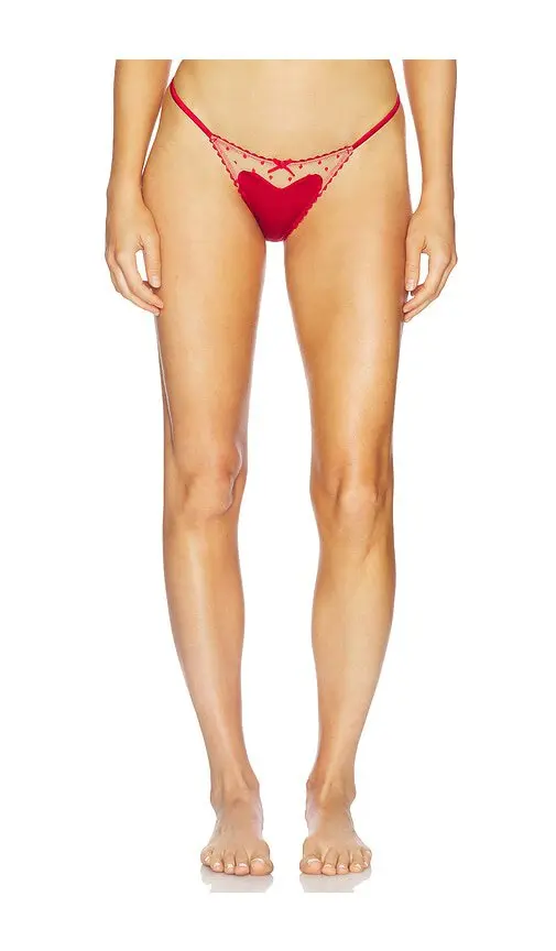FLEUR DU MAL Amour Thong In Red - Rouge