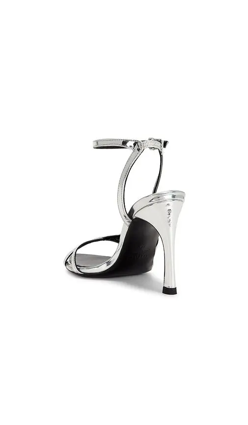ROTATE BY BIRGER CHRISTENSEN Metallic Leather Strappy Stiletto Sandal