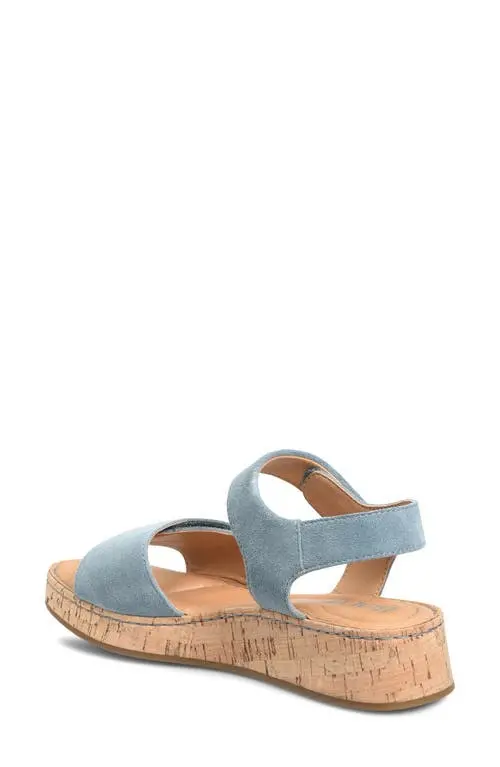 BØRN Cabanas Platform Sandal - Light Blue Suede