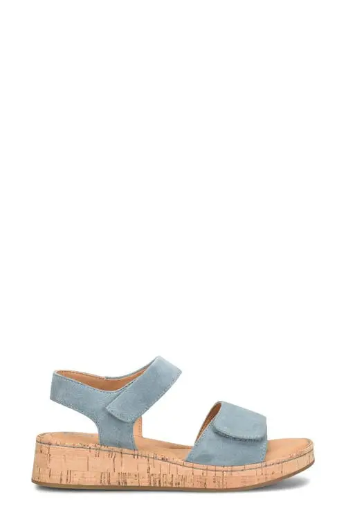 BØRN Cabanas Platform Sandal - Light Blue Suede
