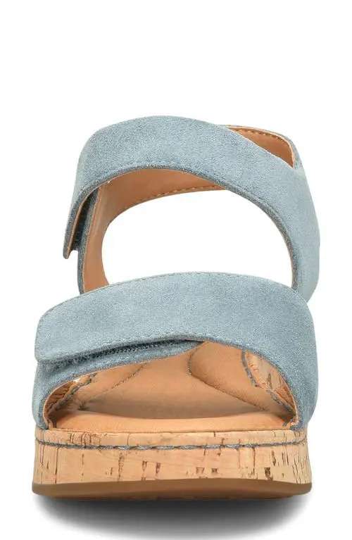 BØRN Cabanas Platform Sandal - Light Blue Suede