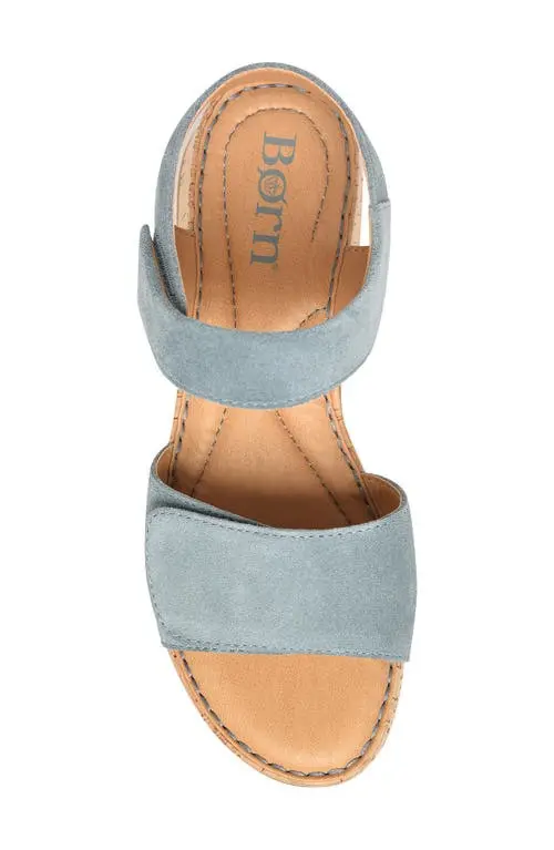 BØRN Cabanas Platform Sandal - Light Blue Suede