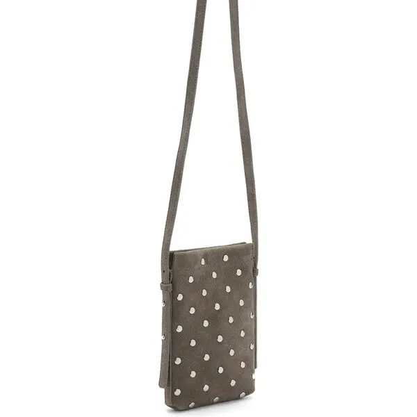 Mango Studded Suede Phone Crossbody Bag