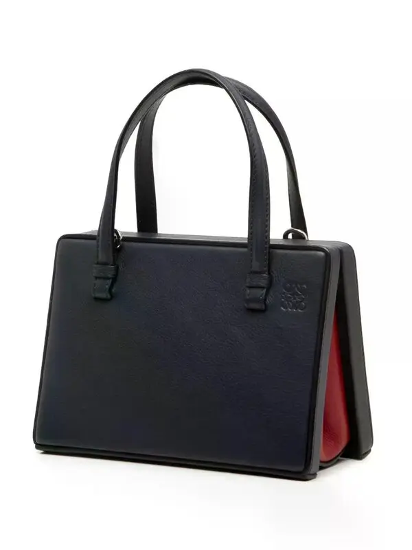 Loewe Small Printed Leather Satchel - Blue