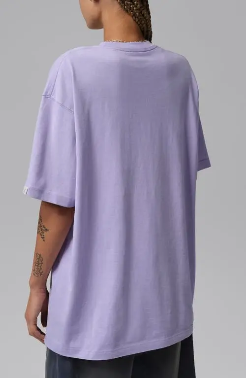 JORDAN Oversized Cotton T-shirt - Hydrangeas