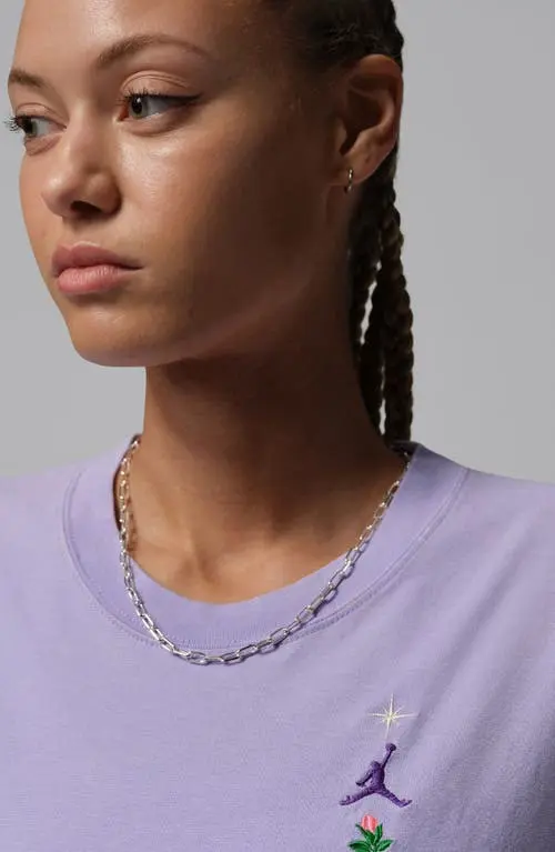 JORDAN Oversized Cotton T-shirt - Hydrangeas