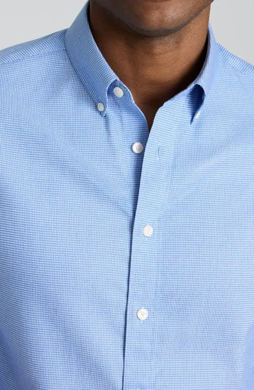 UNTUCKIT Jamison Regular Fit Microchedk Wrinkle Free Cotton Button-down Shirt