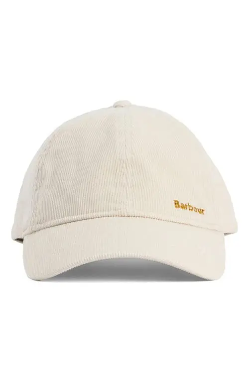 Barbour Corduroy Baseball Cap - Pearl