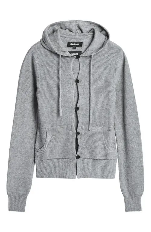 Desigual Hooded Cashmere Blend Cardigan