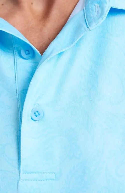 Robert Graham Orsett Performance Golf Polo - Light Blue