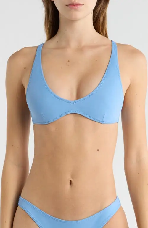 PACSUN Carmen Bralette Bikini Top - Blue
