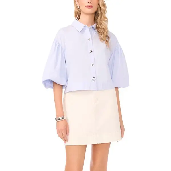 Vince Camuto Puff Sleeve Boxy Shirt