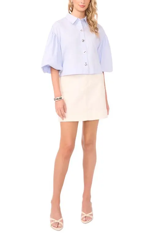 Vince Camuto Puff Sleeve Boxy Shirt - Sky