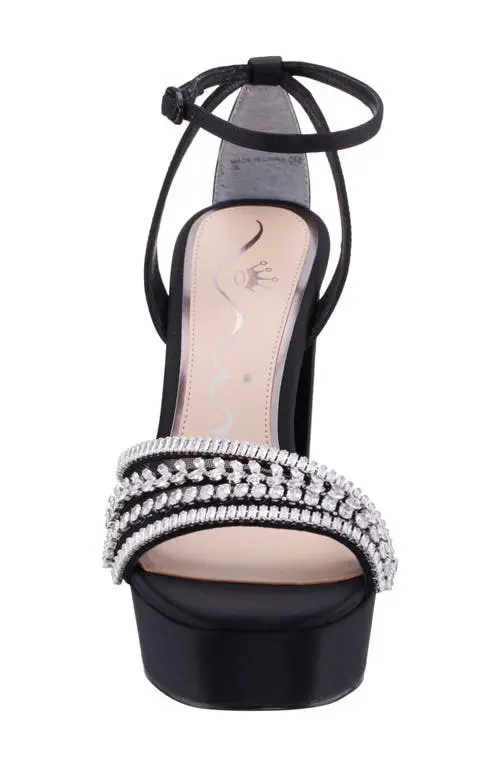 Nina Agitha Ankle Strap Platform Sandal - Black