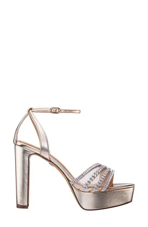 Nina Agitha Ankle Strap Platform Sandal - Platino