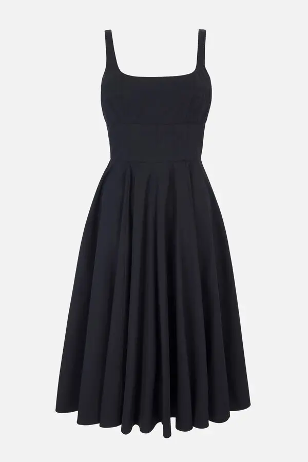 EMILIA WICKSTEAD Fit & Flare Dress - Black