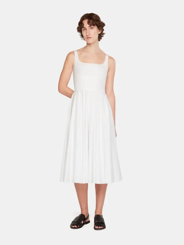 EMILIA WICKSTEAD Fit-and-flare Cotton Dress - White