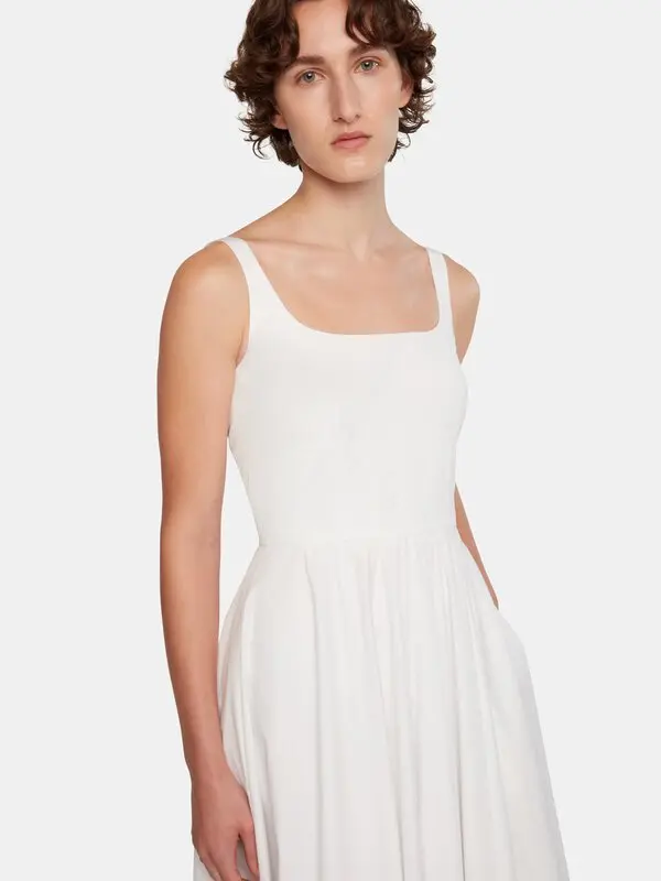 EMILIA WICKSTEAD Fit-and-flare Cotton Dress - White