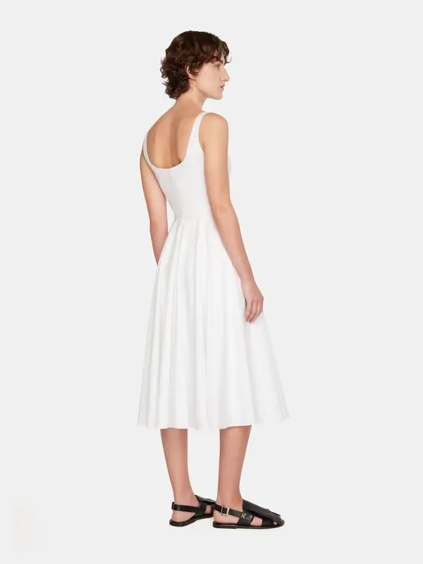 EMILIA WICKSTEAD Fit-and-flare Cotton Dress - White