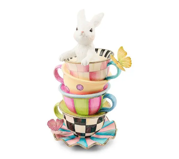 MACKENZIE-CHILDS Frolic Spring Stacked Teacup B Unny - One-color