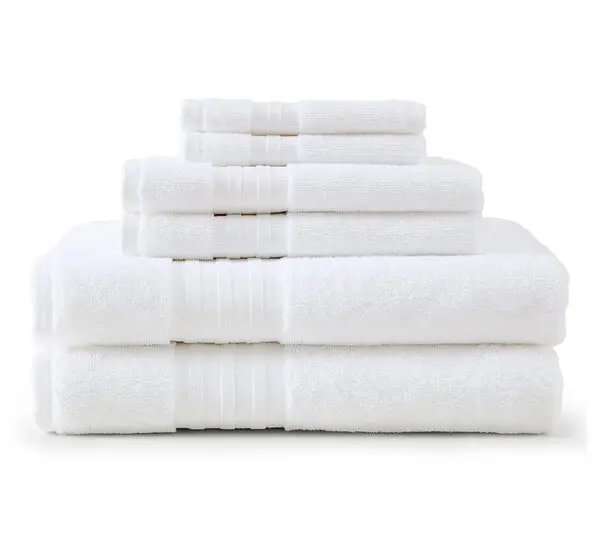 MARTHA STEWART Martha Steweart Skyland Manor White 6-piece Cot Ton Towel Set - One-color