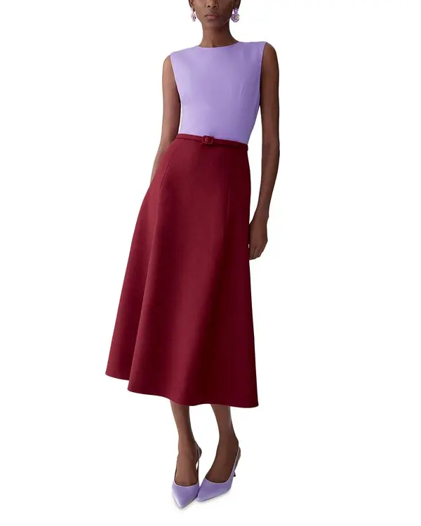 Carolina Herrera Sleeveless Colorblocked Dress