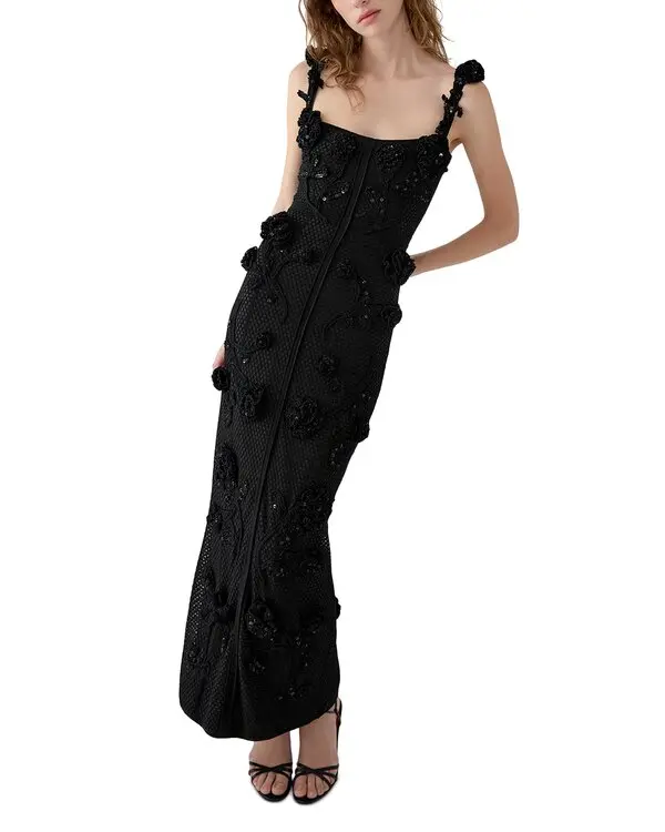 Carolina Herrera Crocheted Sequinned Gown
