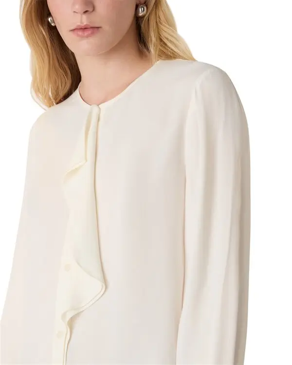Whistles Draped Ruffle Blouse